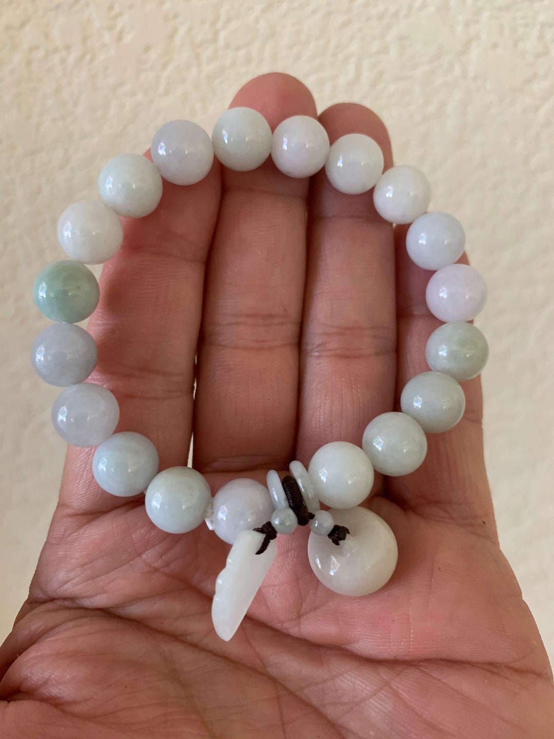 Gorgeous White Jade Bangle Bracelet Good Fortune Wealth Good Luck Joy ...