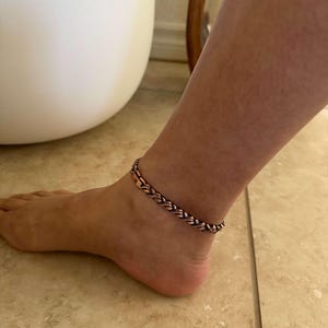 Gorgeous Pure Copper Magnetic Anklet Bracelet Women Men Enhance Balance ...