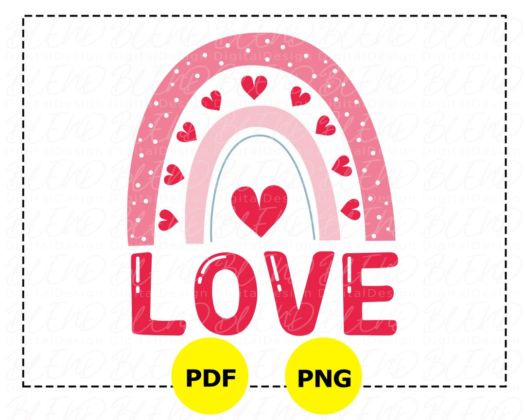 Heart Rainbow Svg, Boho Rainbow Svg, Valentines Rainbow Svg,kids ...
