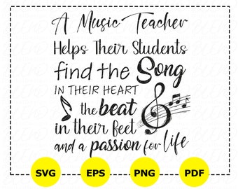 Music Teacher Svg, Teacher Svg, Teaching Svg, Music Notes Svg, Teacher ...