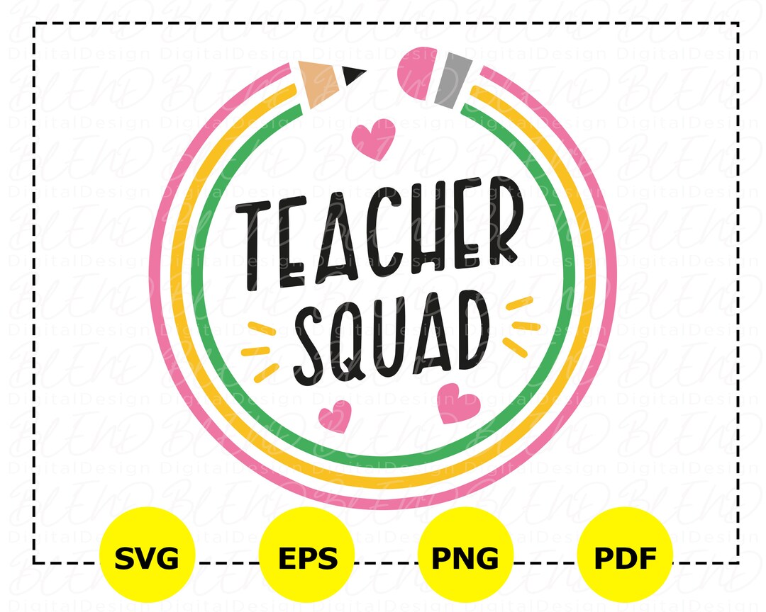 Teacher Squad Svg Png, Teacher Shirt Svg, Teacher Vibes Svg, Back to ...
