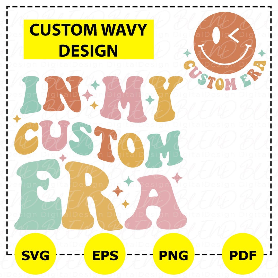 Custom Era Wavy Text SVG, Personalized Fan Design (digital Download) - Etsy