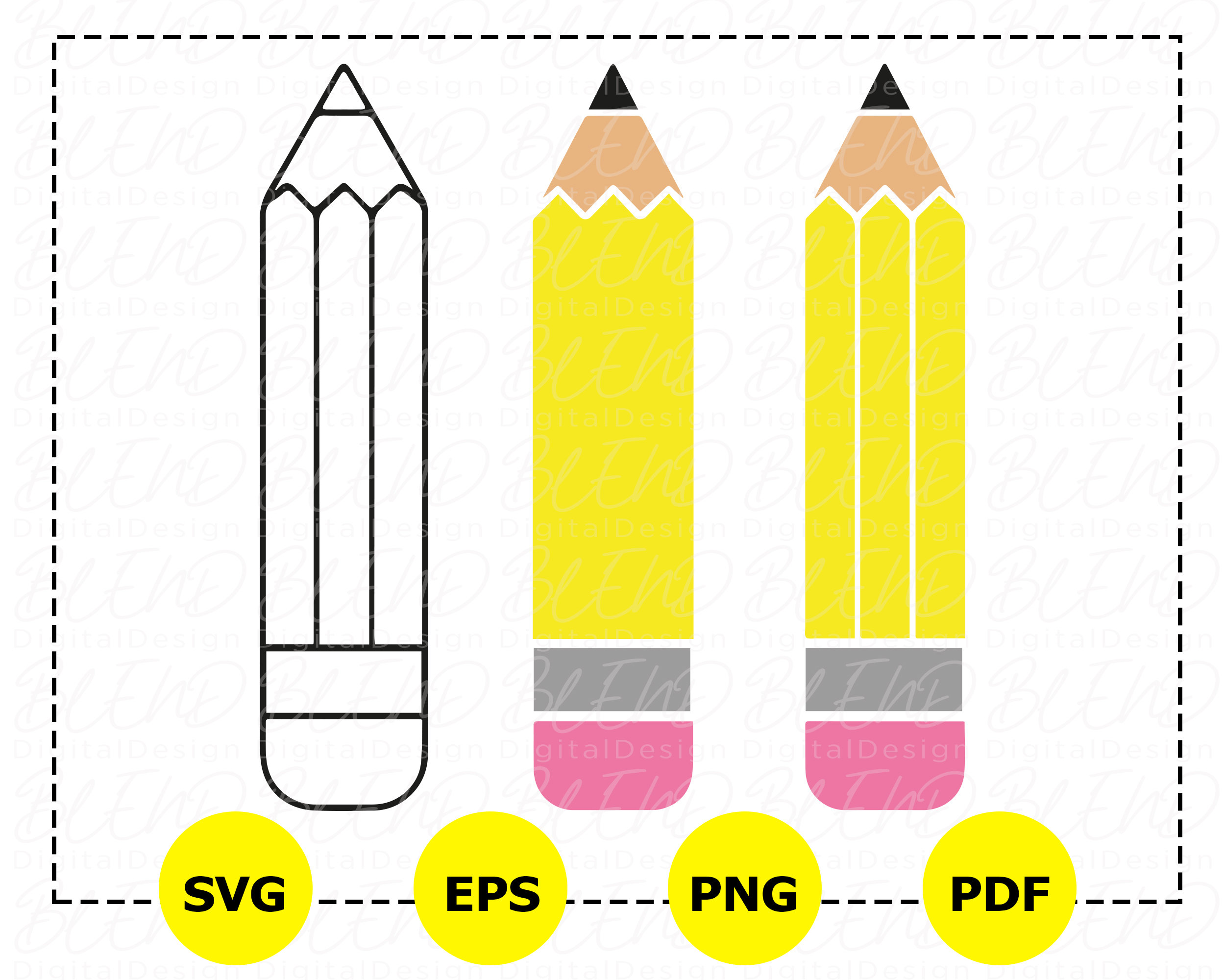 Pencil Svg Pencil Png Vector Pencil School Pencil Svg - Etsy