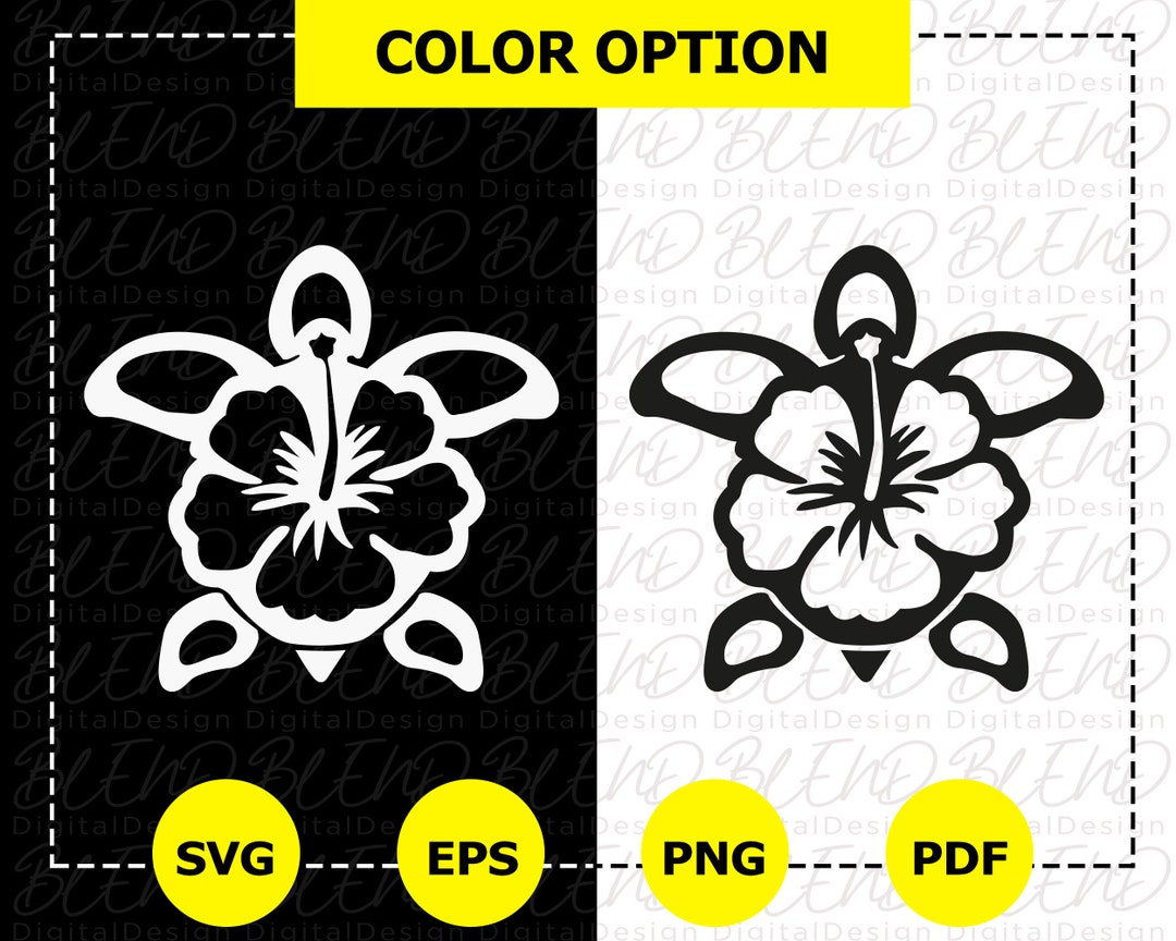 Hawaiian Turtle Svg, Hibiscus Flower Svg, Hawaii Png, Summer Svg ...