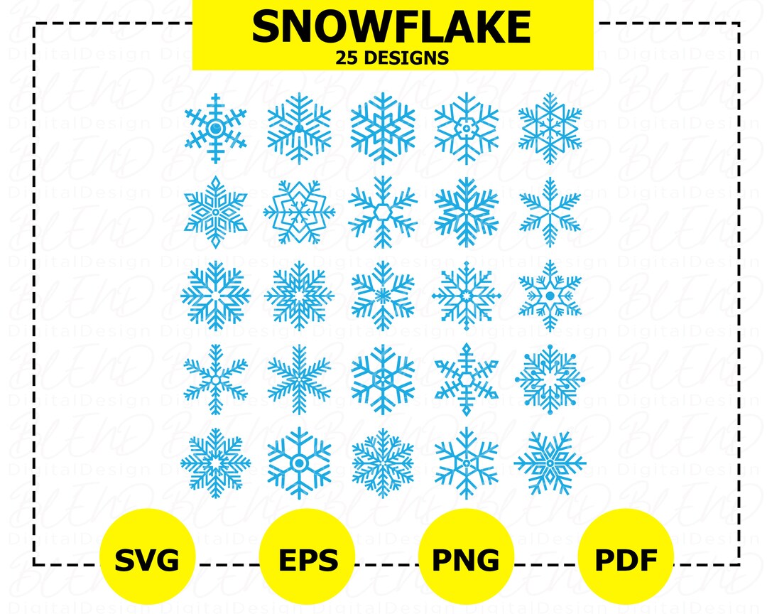 Snowflake Svg Png, Snowflake Svg Bundle, Winter Svg, Snowflake Clipart ...