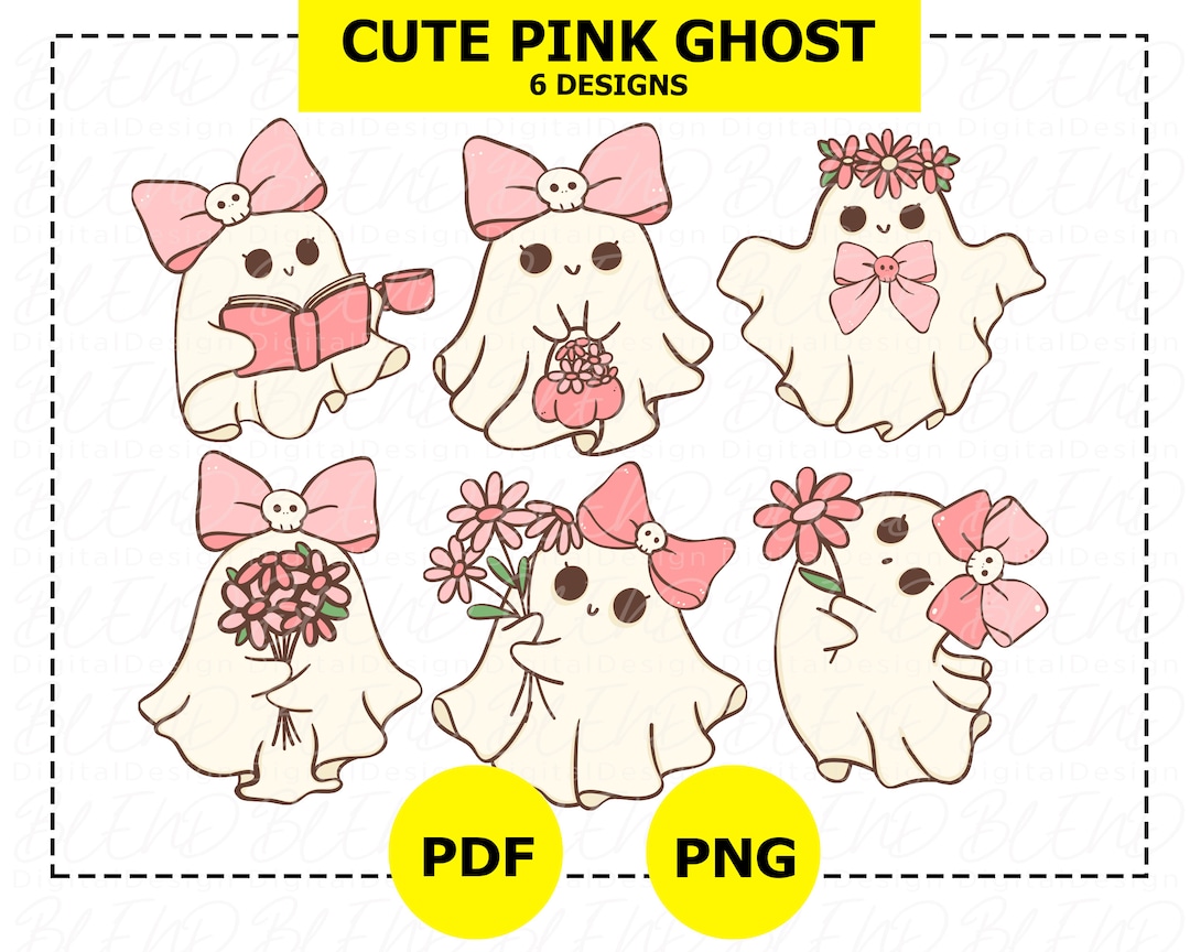 Cute Ghosts Girl Png, Ghosts Png Bundle, Halloween Png, Girl Ghost Png ...