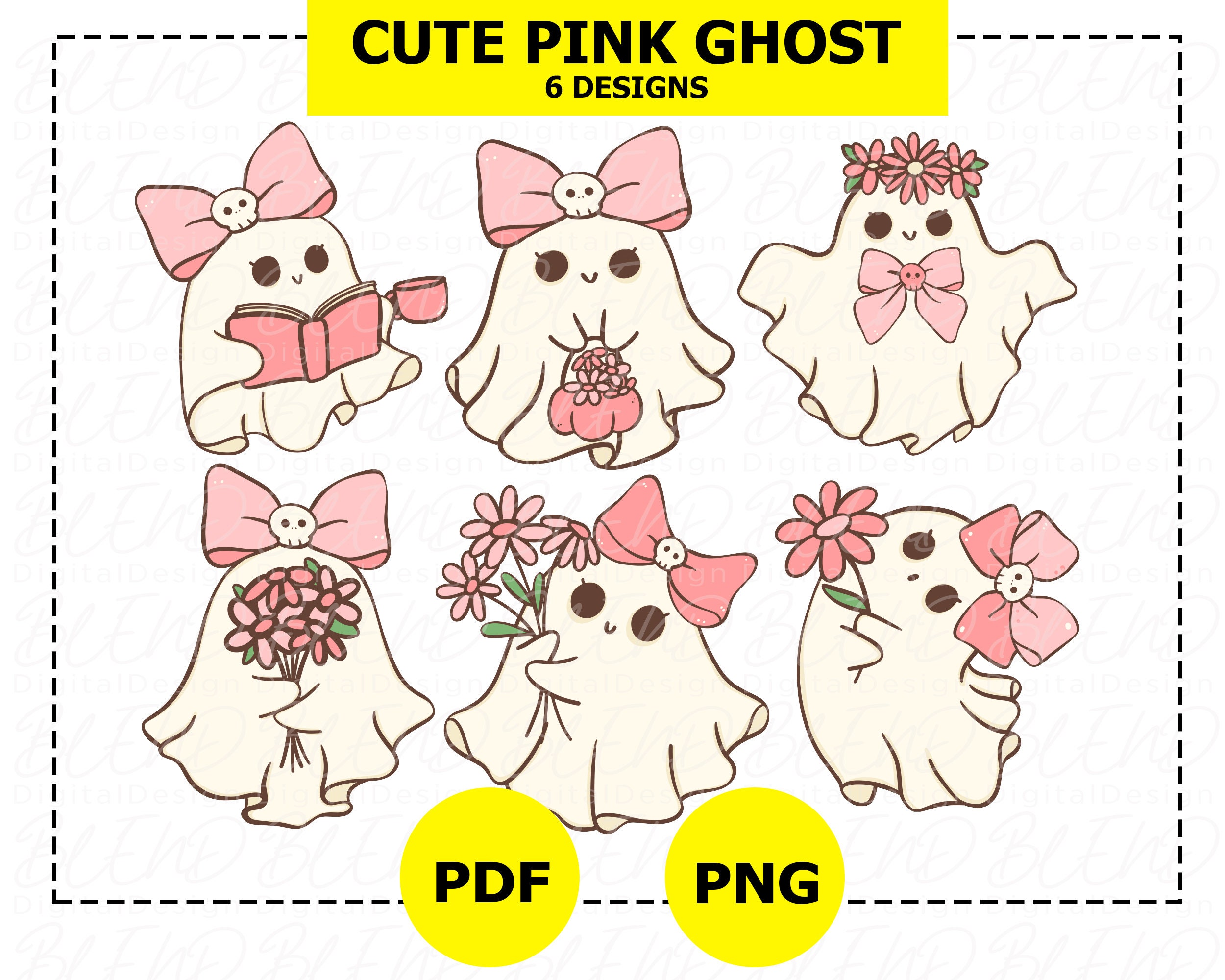 Cute Ghosts Girl Png Ghosts Png Bundle Halloween Png Girl - Etsy