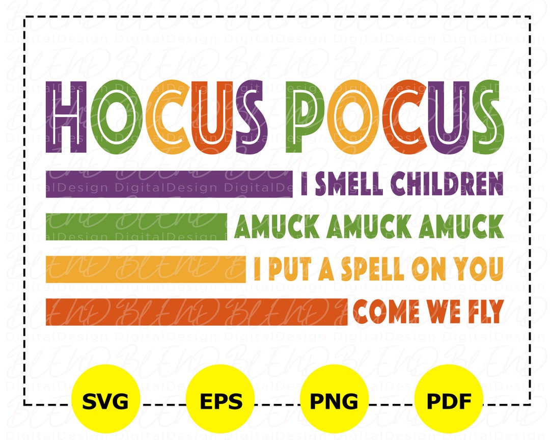Hocus Pocus Sanderson Sisters SVG, Retro Halloween PNG (digital ...