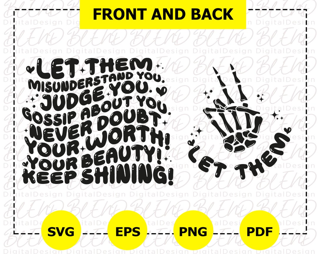 Inspirational Skull SVG PNG, Let Them Design (digital Download) - Etsy