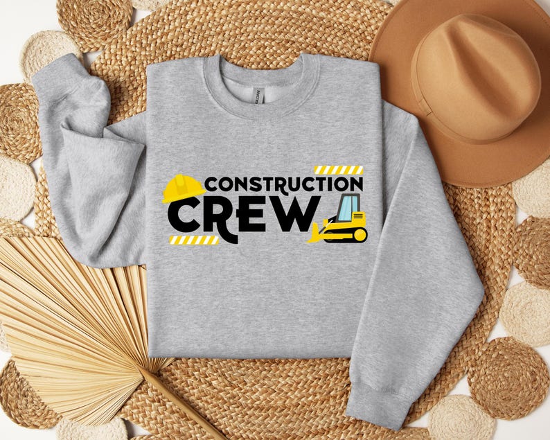 Construction Birthday SVG, Crew Matching Friends, Excavator (digital ...