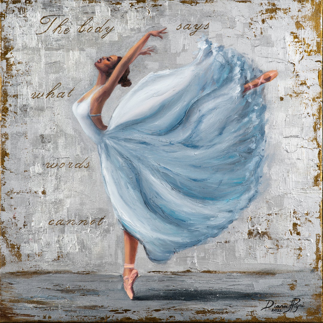 Ballerina Painting Dancer Canvas Print Ballet Dancer Figurative Art ...