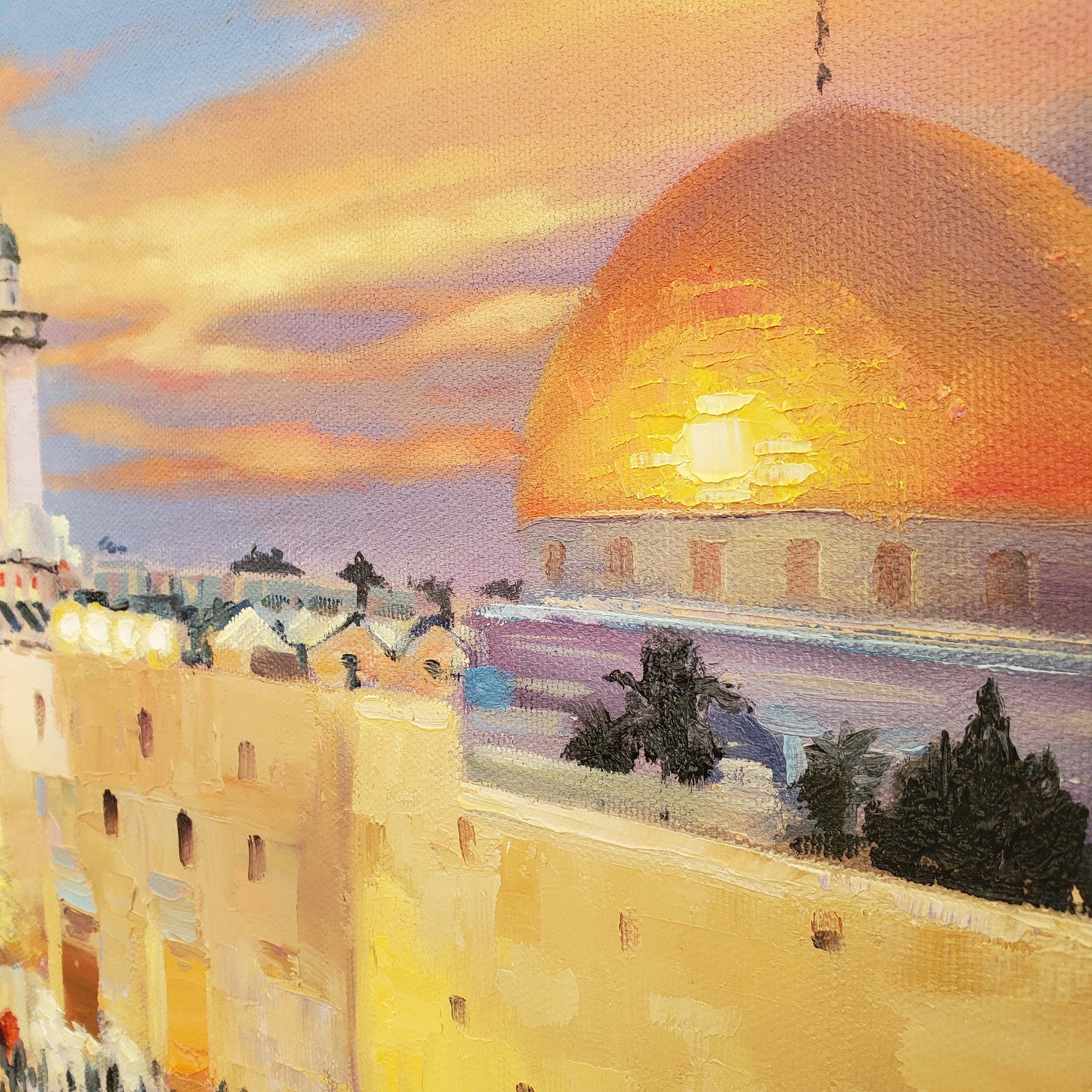 Jerusalem Painting Cityscape Canvas Print City Painting Temple Mount ...