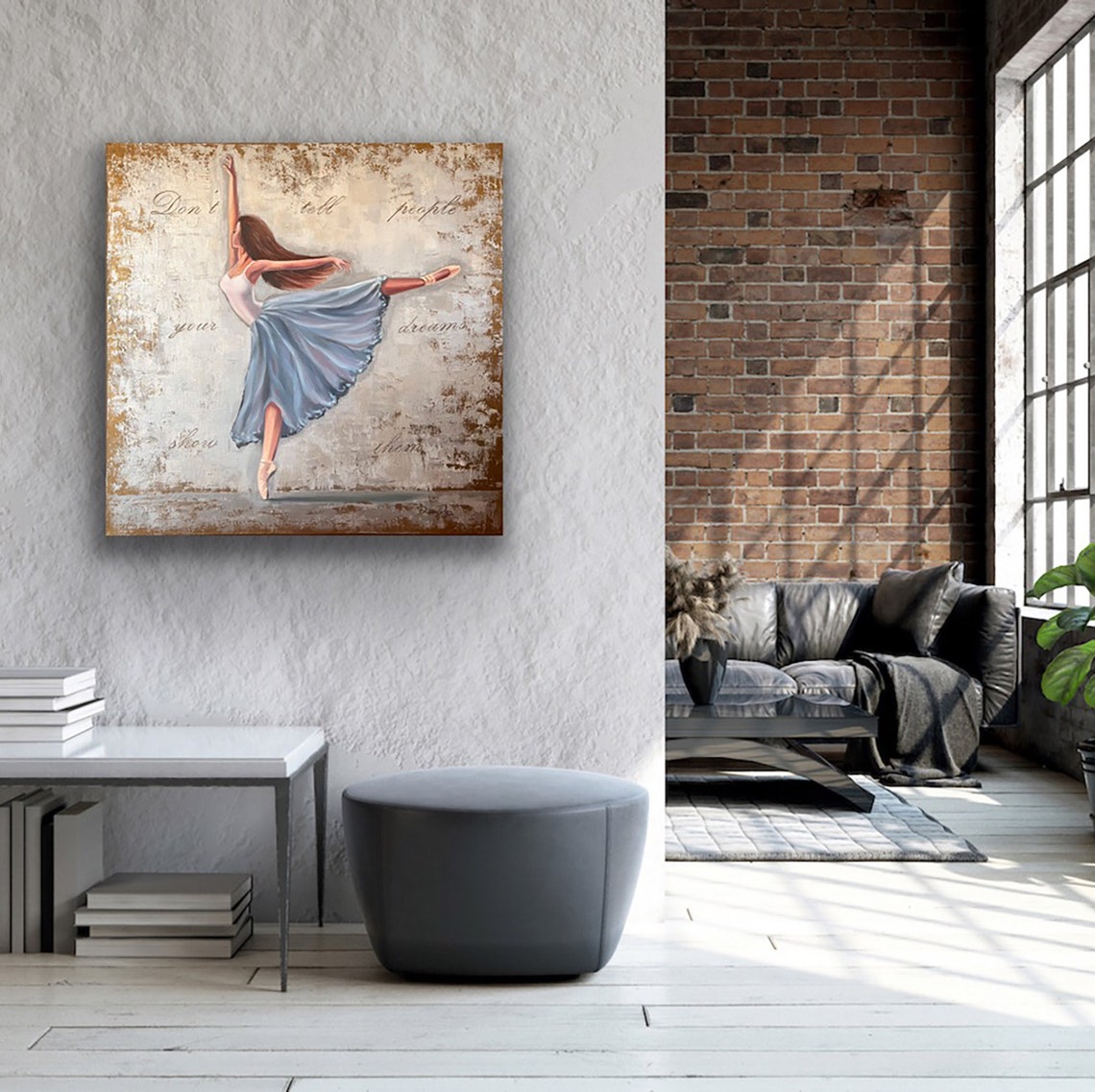 Ballerina Painting Dancer Canvas Print Ballet Dancer - Etsy