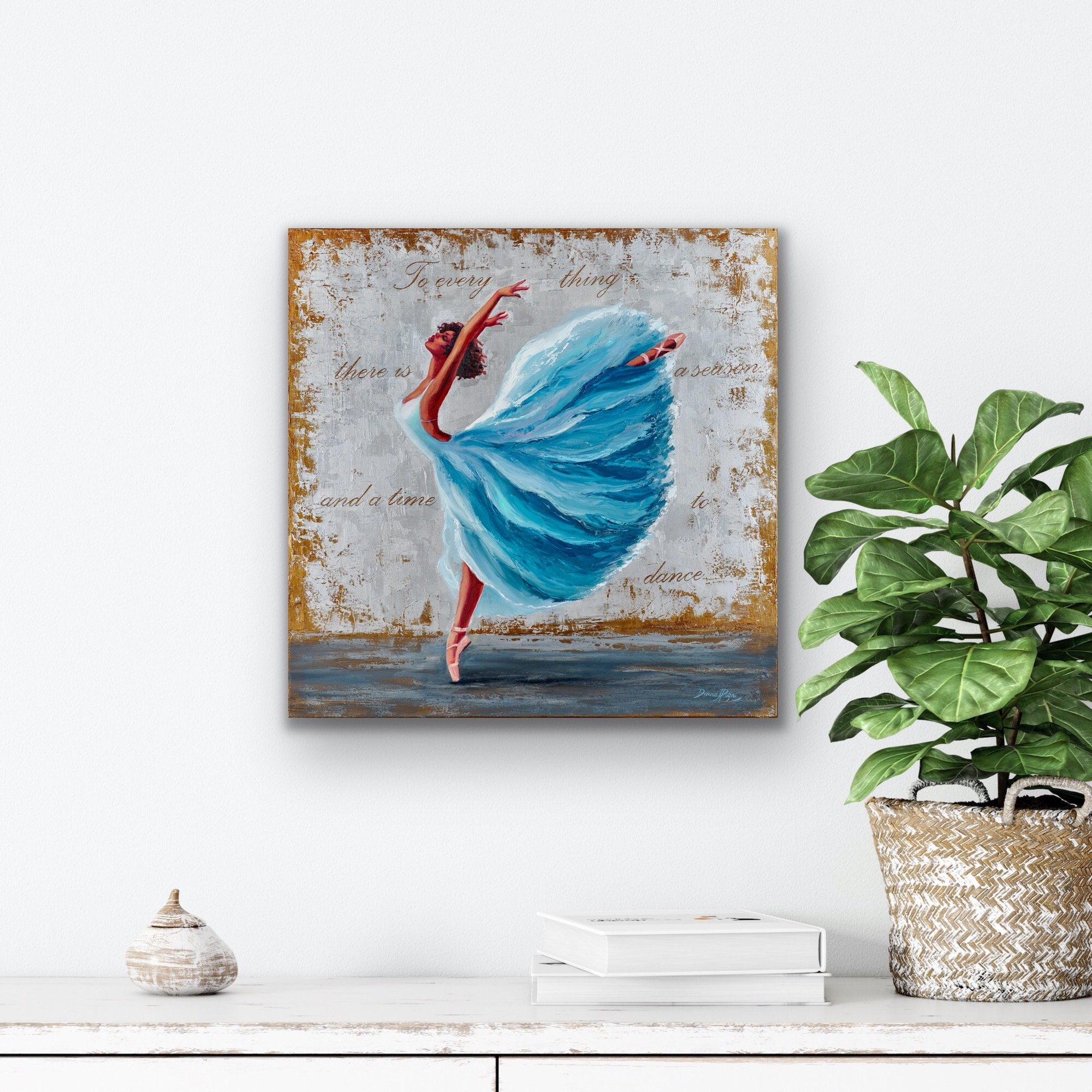 Ballerina Painting Dancer Canvas Print Ballet Dancer Figurative Art ...
