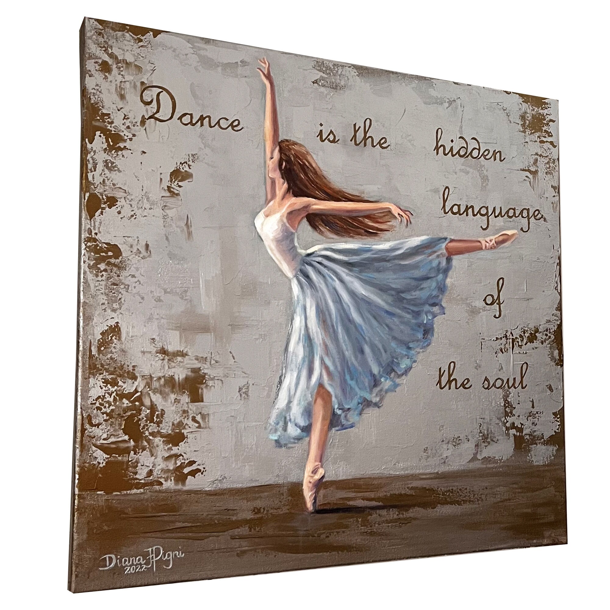 Ballerina Painting Dancer Canvas Print Ballet Dancer Figurative Art ...