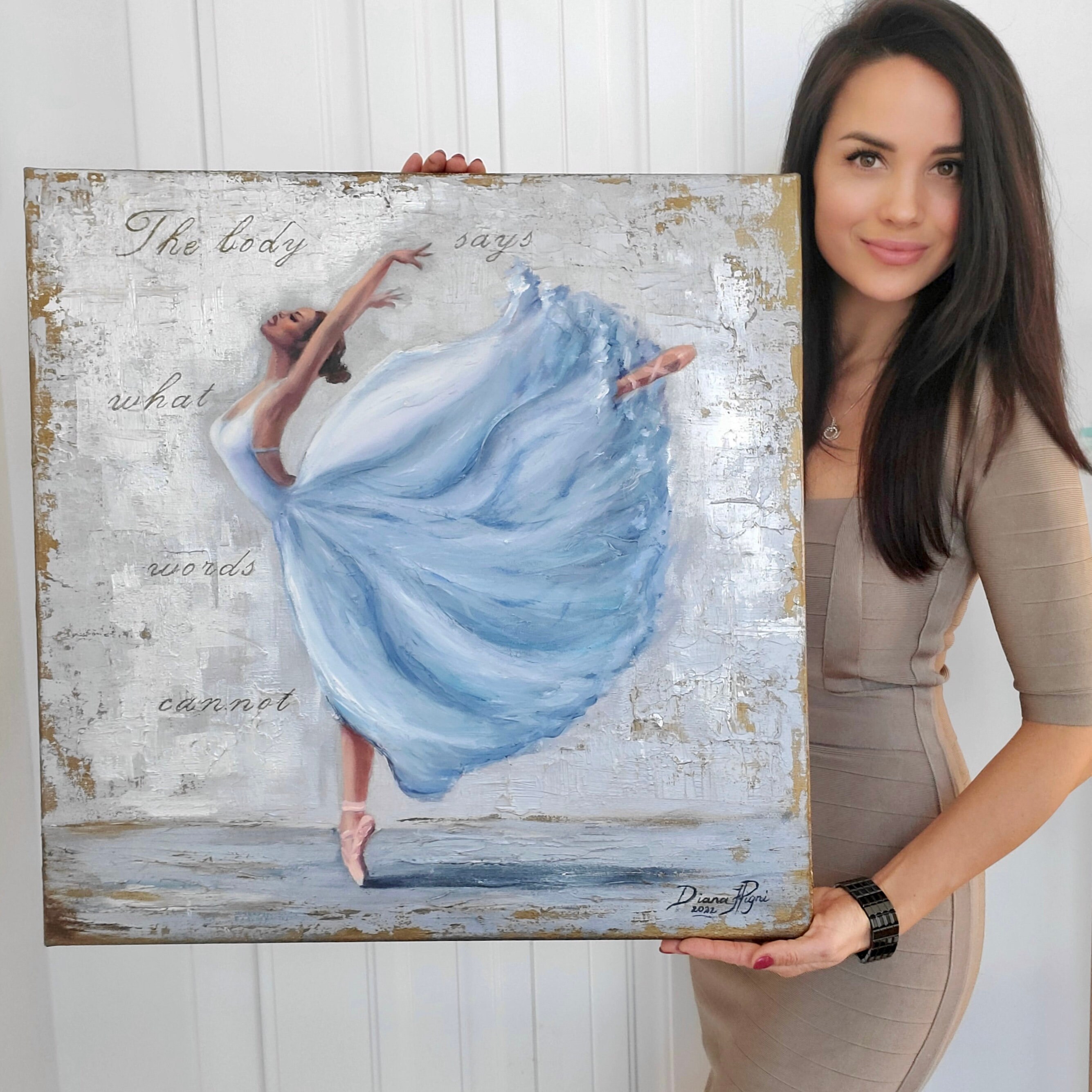 Ballerina Painting Dancer Canvas Print Ballet Dancer Figurative Art ...
