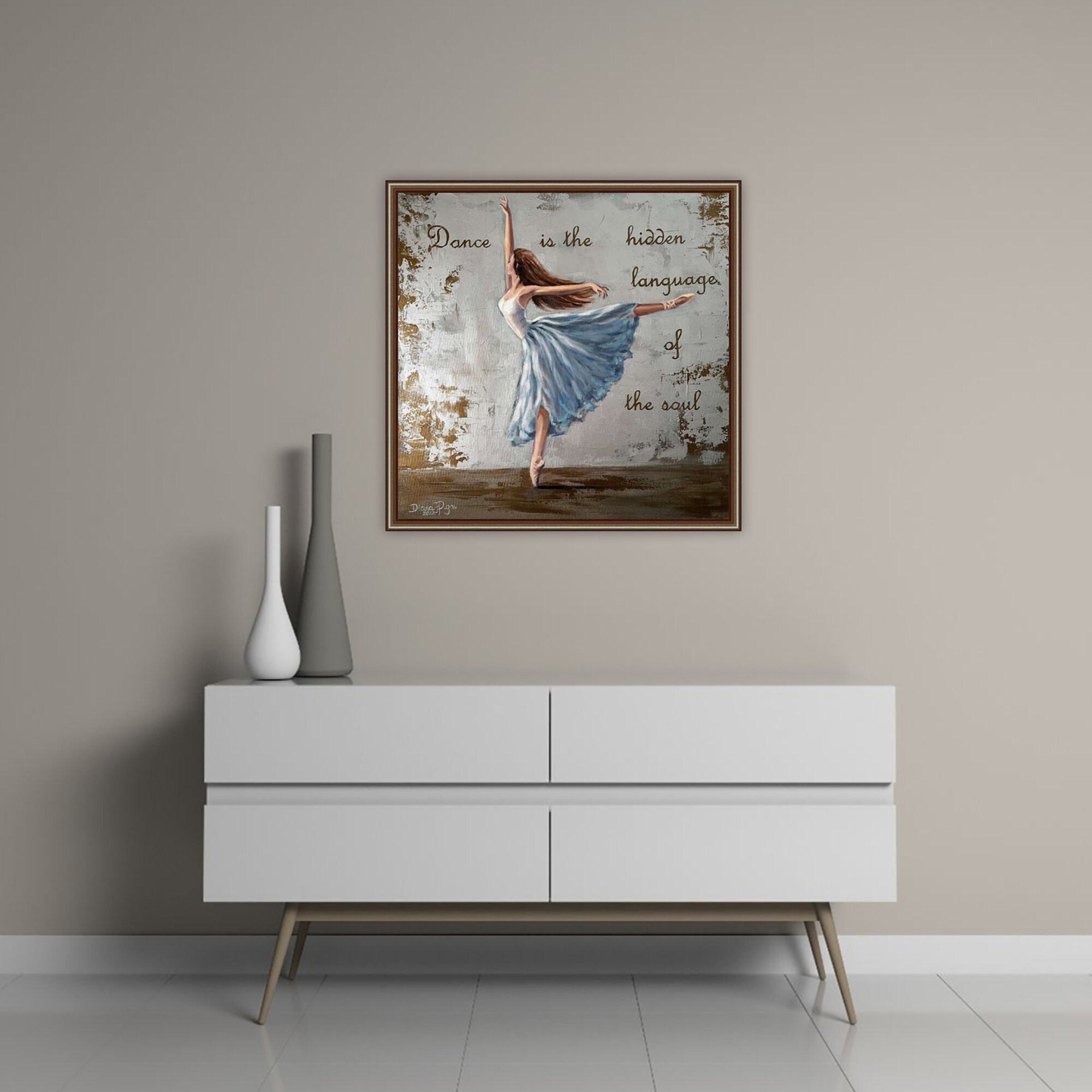 Ballerina Painting Dancer Canvas Print Ballet Dancer Figurative Art ...