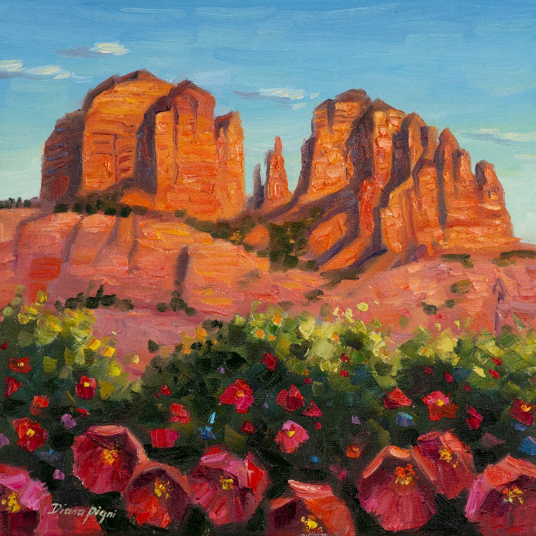 Sedona Arizona Painting National Park Canvas Print From Landscape ...
