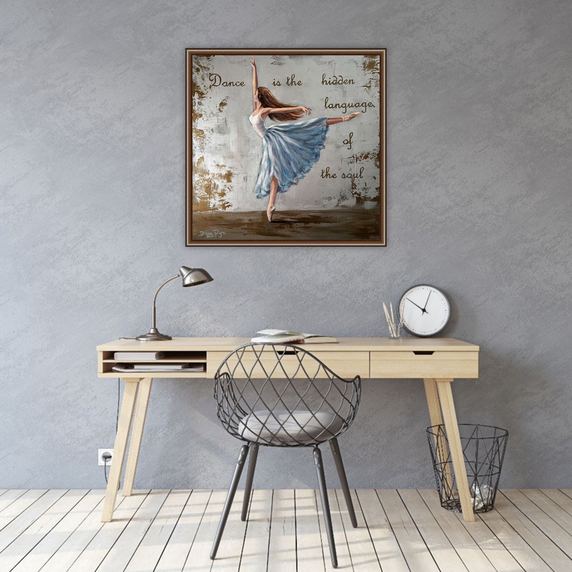 Ballerina Painting Dancer Canvas Print Ballet Dancer Figurative Art ...