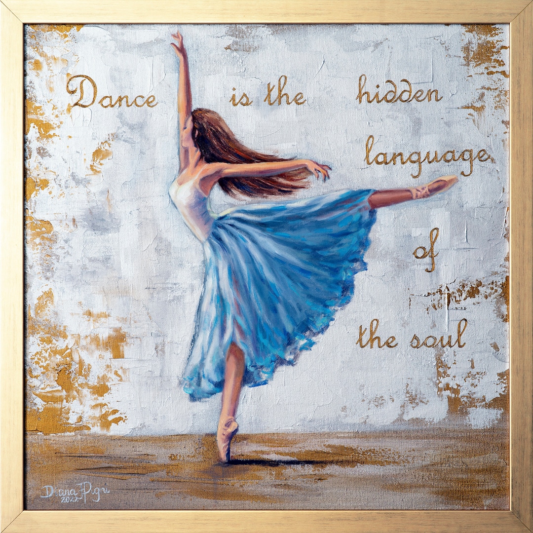 Ballerina Painting Dancer Canvas Print Ballet Dancer Figurative Art ...