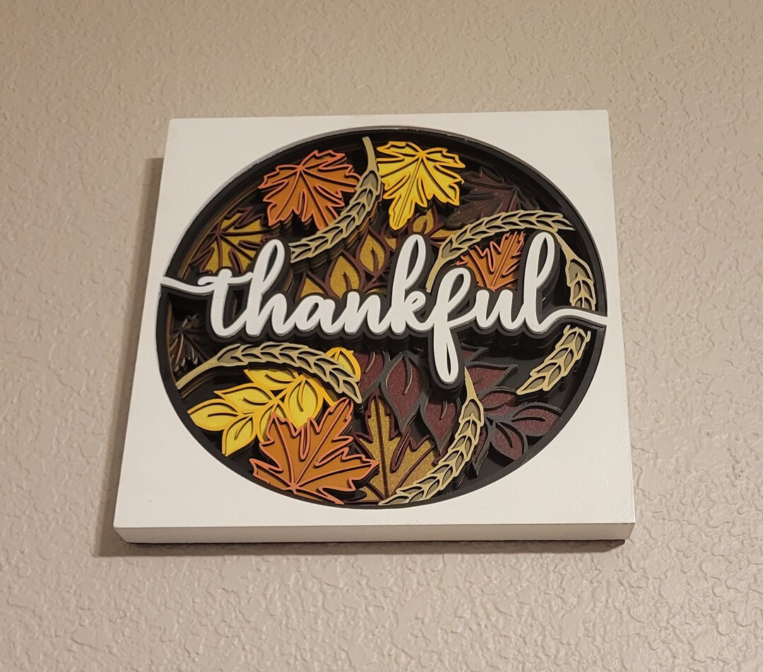 THANKFUL Fall Home Decor, Hanging Wall Sign, or Stand Alone Design - Etsy