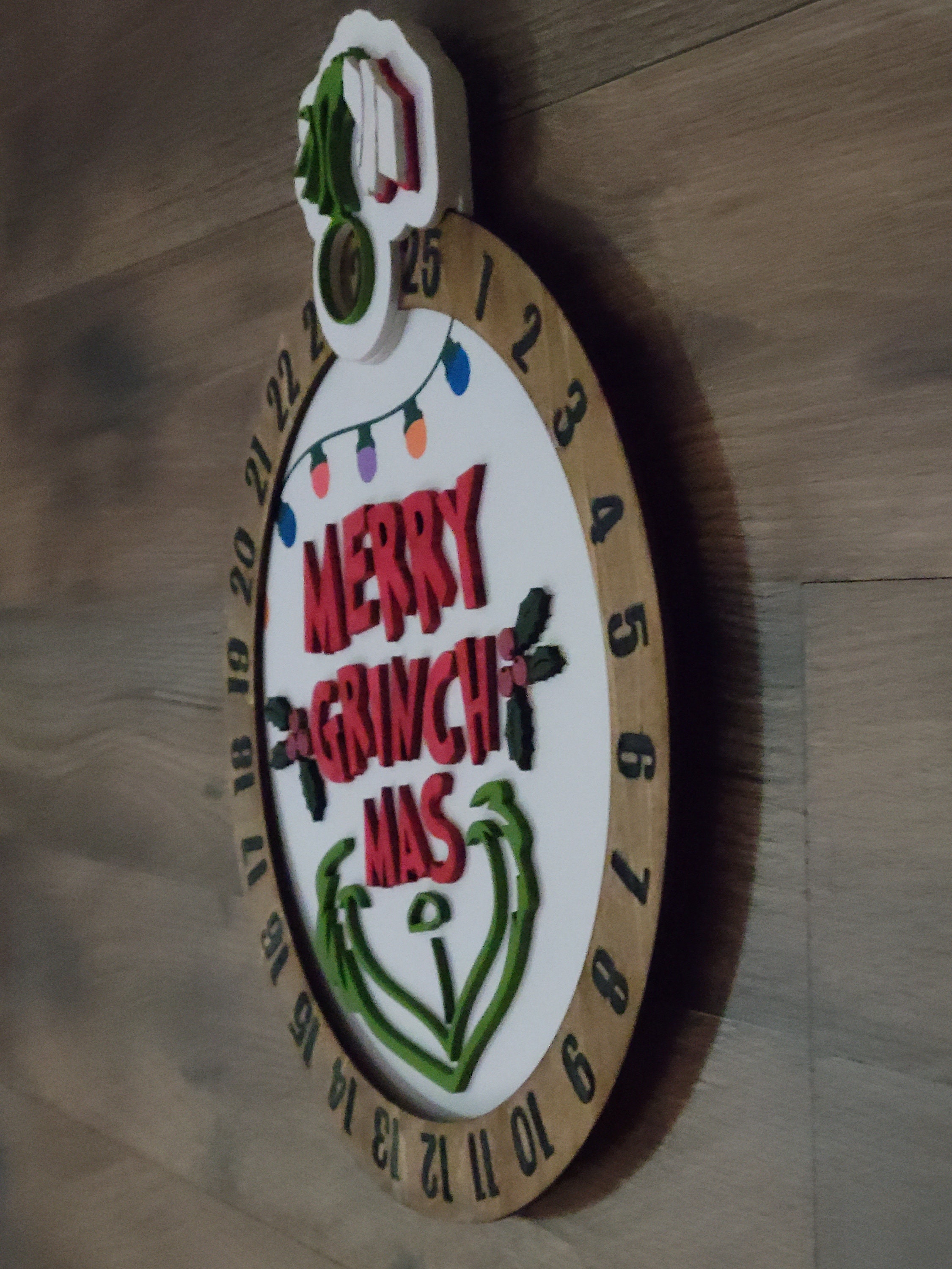 Merry Grinchmas Countdown to Christmas Calendar, Grinch Sign, Handmade ...