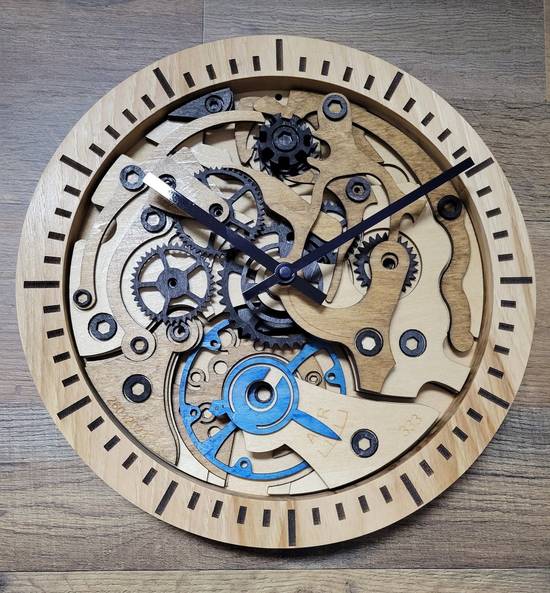 Time Unveiled: the Intricate Mechanics of a Watch in a Wall - Etsy