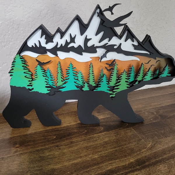 Layered Wood Art - Etsy