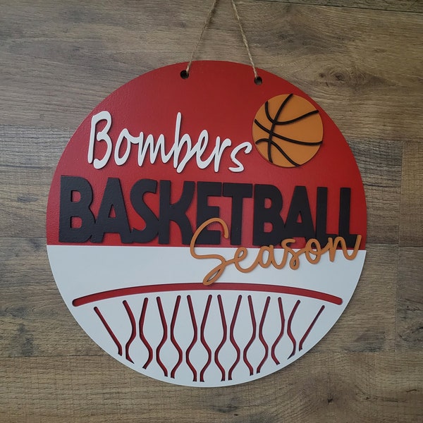 Basketball Door Hanger Svg - Etsy