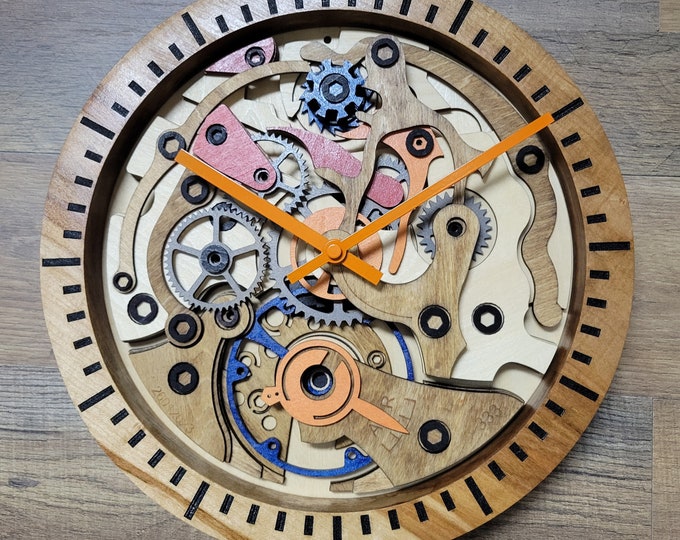 Time Unveiled: the Intricate Mechanics of a Watch in a Wall Clock - Etsy