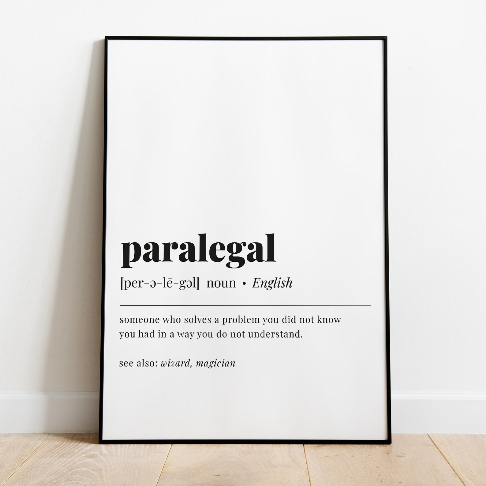 Paralegal Gifts Printable Paralegal Definition Print Paralegal Office ...