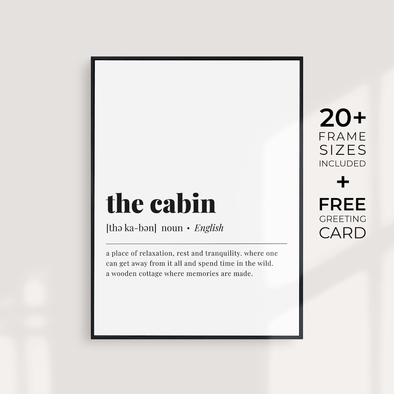 Cabin Definition Print Cabin Decor Printable Cabin Wall Art - Etsy