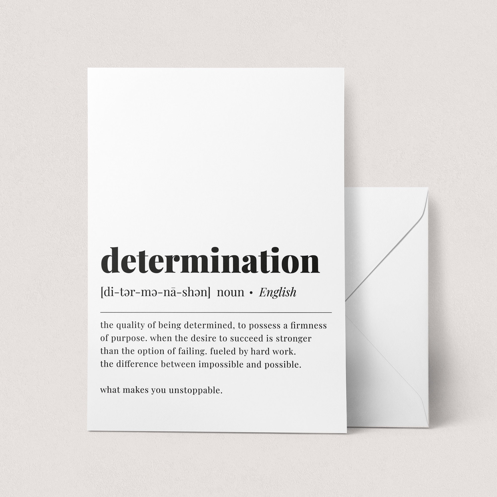 Determination Poster Printable Determination Print Digital Home Office ...