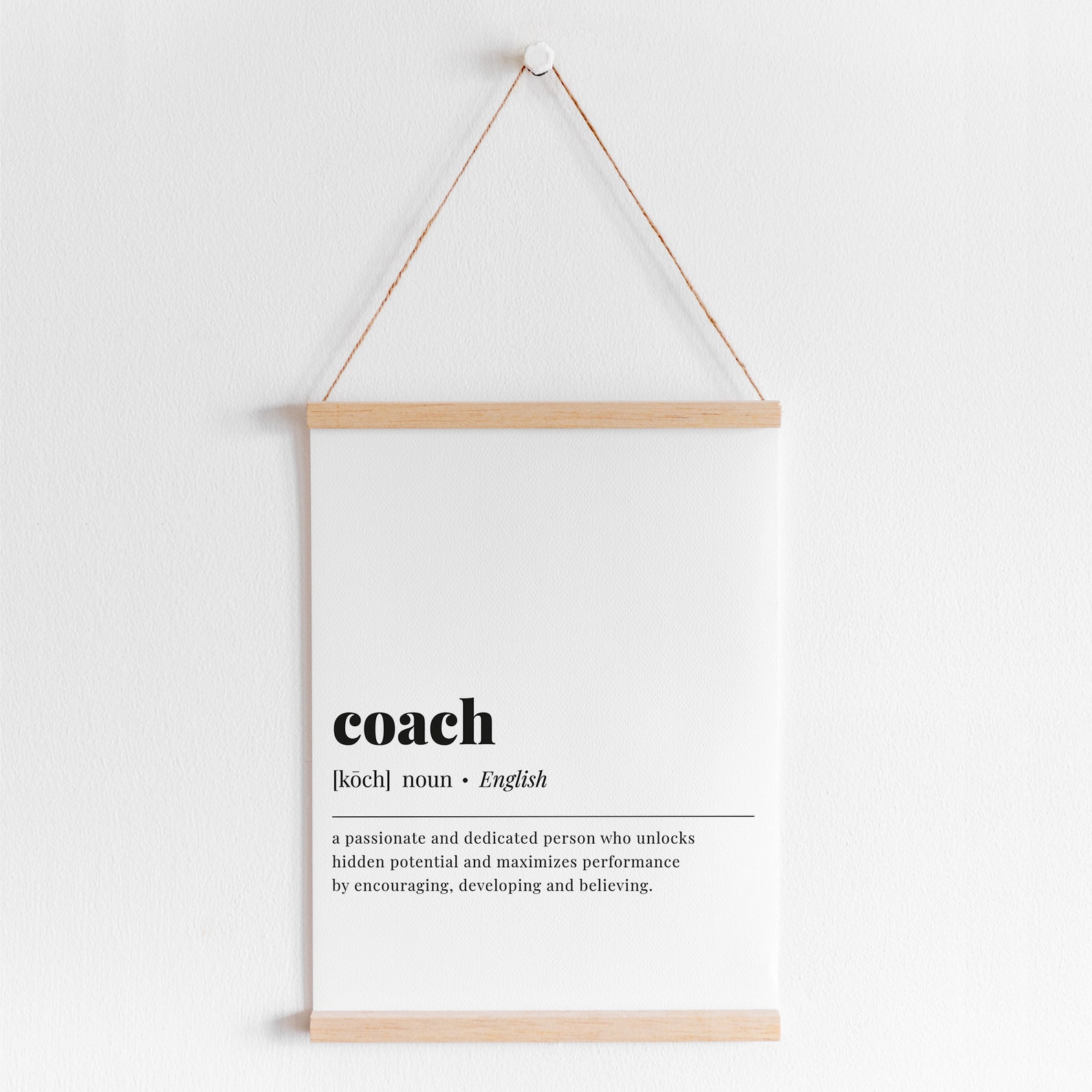 Coach Definition Gift for Coach Printable Football Coach Gift Sports ...