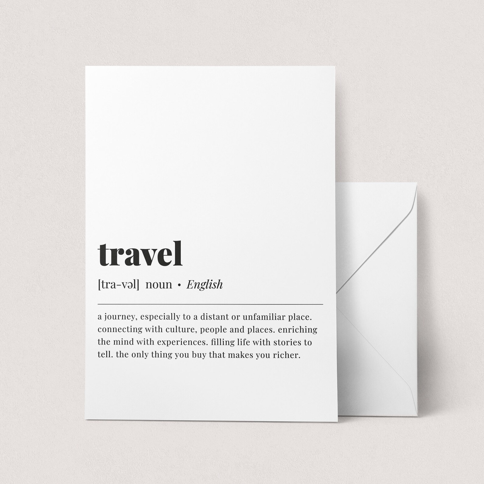 Travel Definition Printable Wall Art Travel Poster Minimalist Home ...
