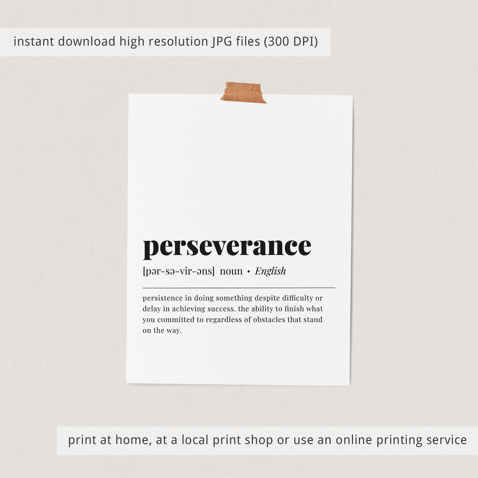 Perseverance Definition Motivational Words Entrepreneur Gift ...