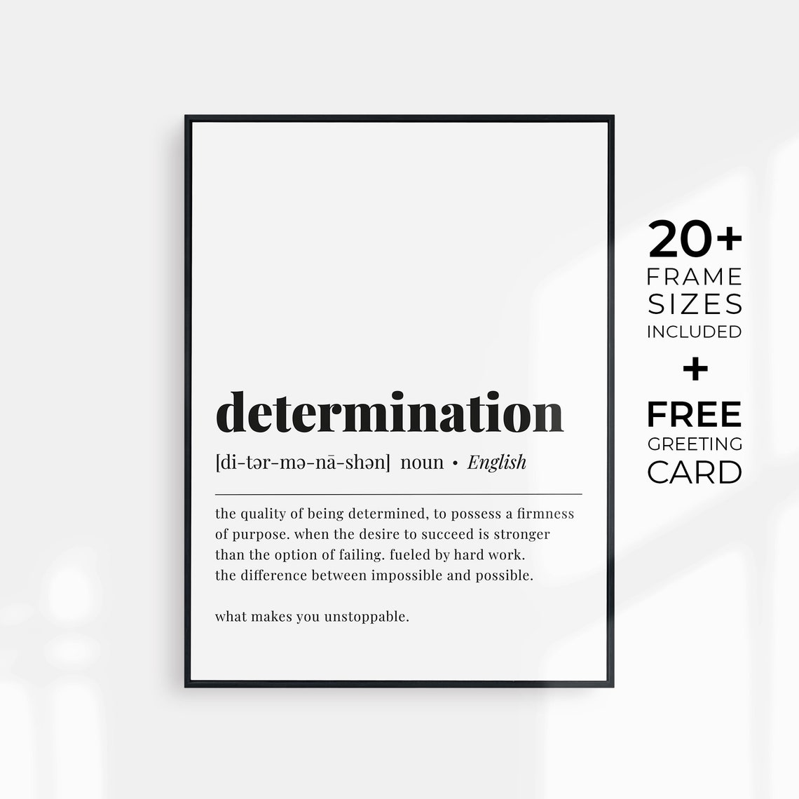Determination Poster Printable Determination Print Digital Home Office ...