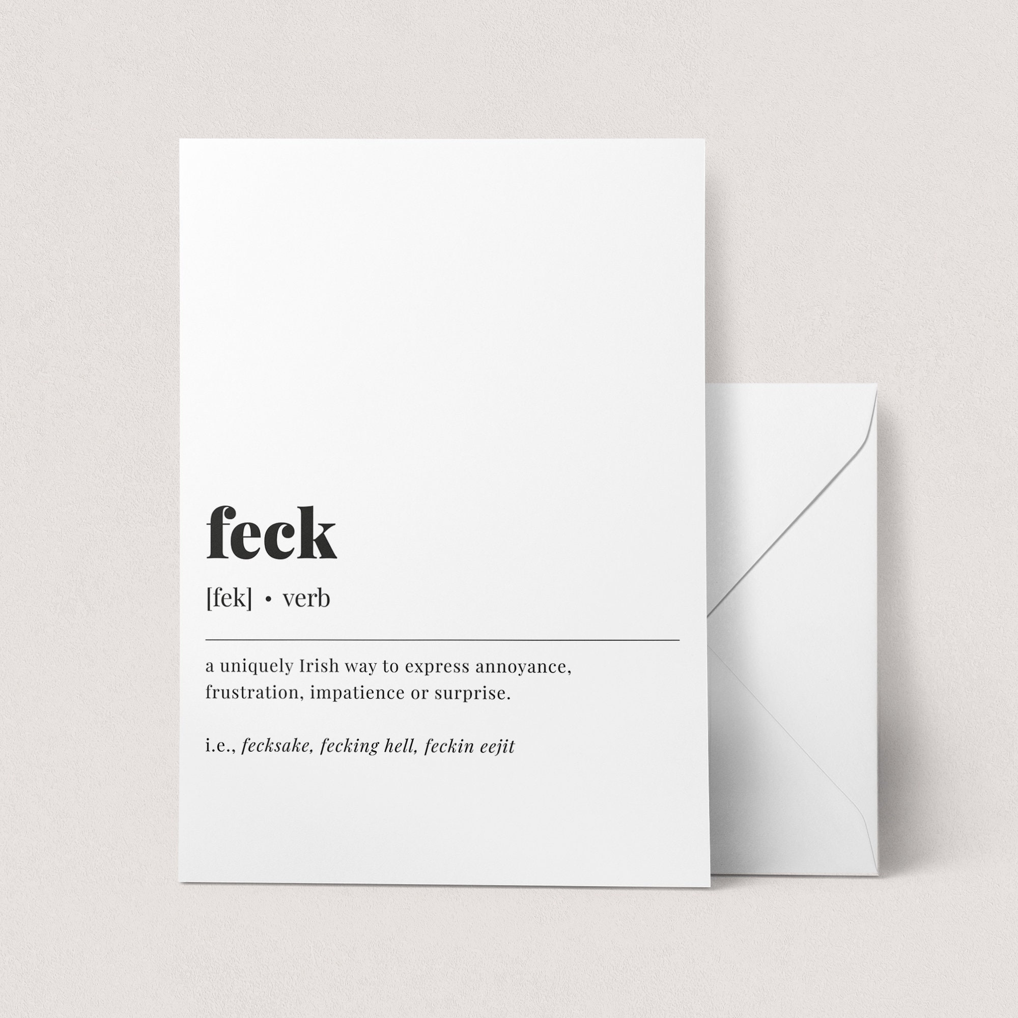 Feck Printable Feck Definition Print Funny Irish Slang Instant Download ...