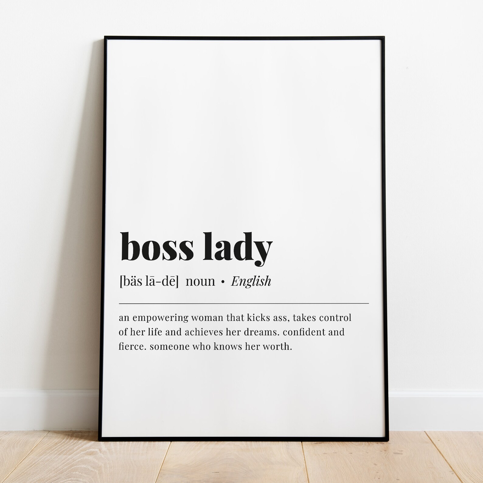 Boss Lady Printable Wall Art Boss Lady Definition Print Feminist Poster ...