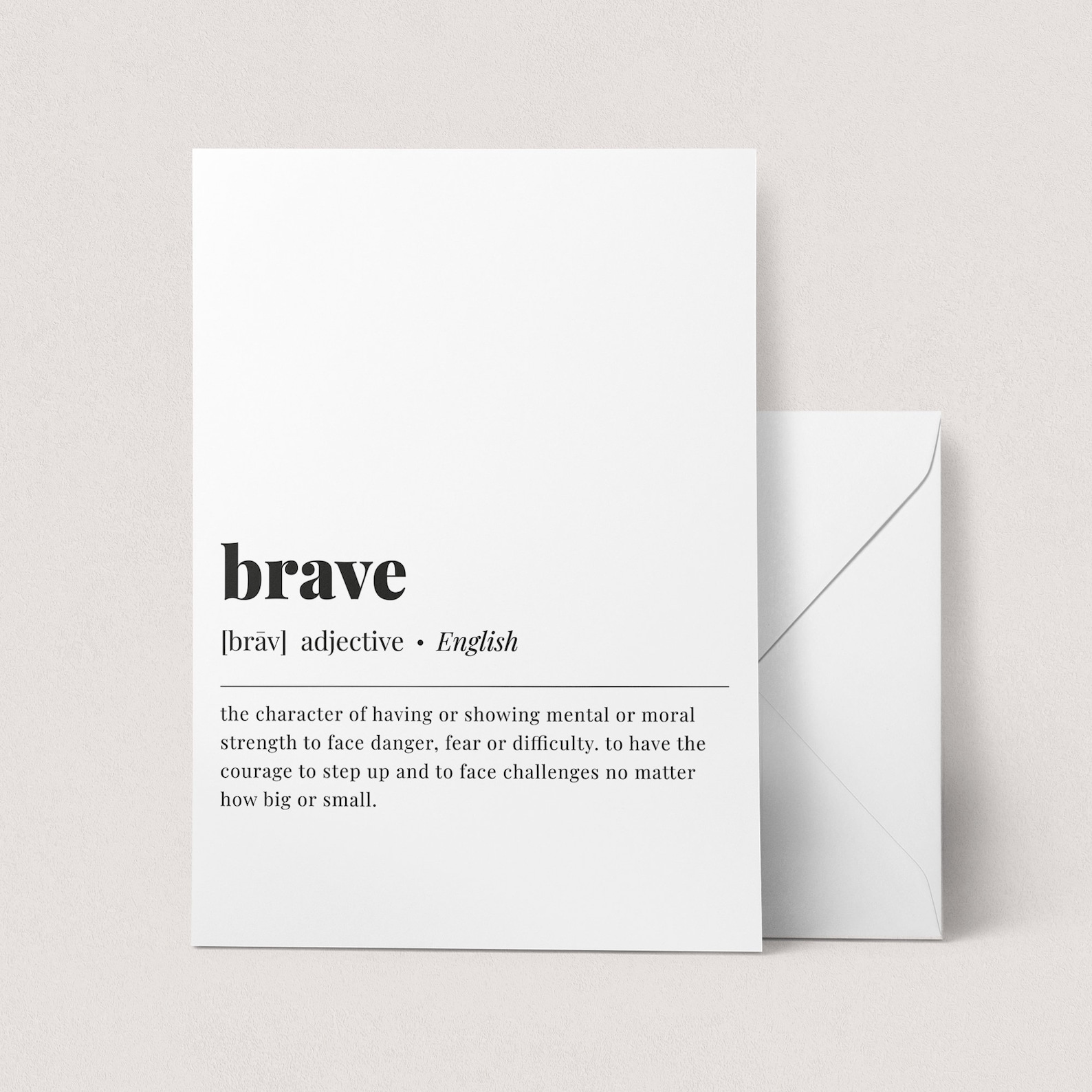 Brave Definition Printable Wall Art Brave Meaning Bravery Poster ...