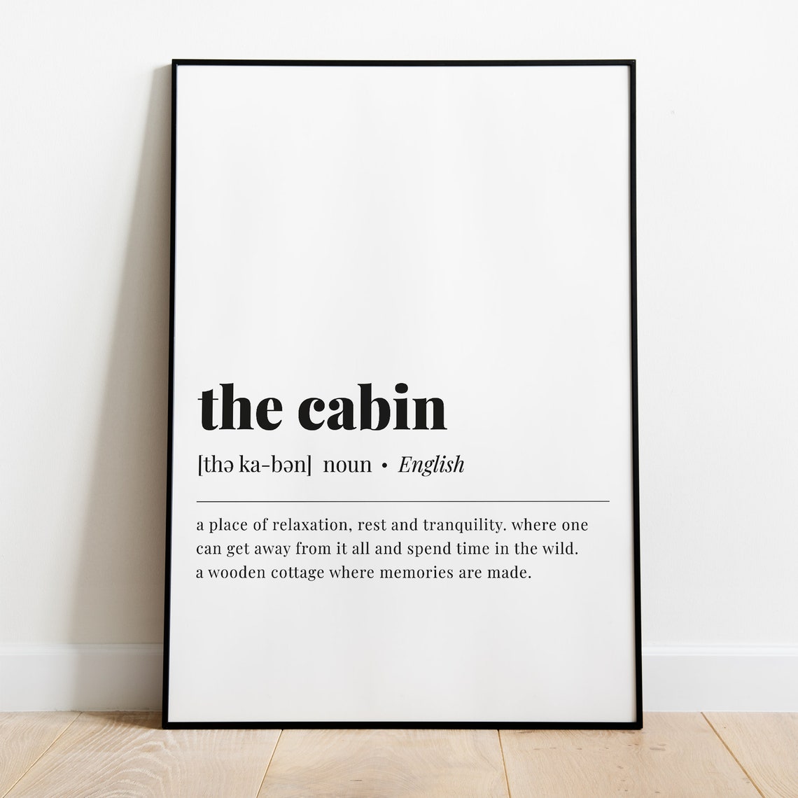 Cabin Definition Print Cabin Decor Printable Cabin Wall Art - Etsy