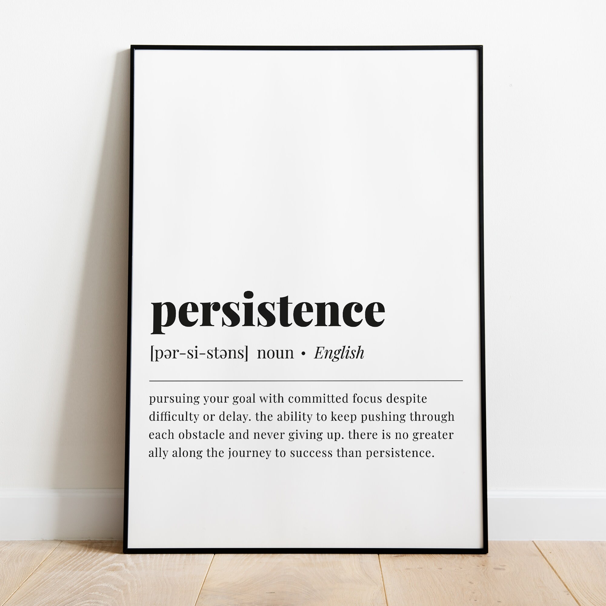 Persistence Definition Printable Wall Art Persistence Quote Digital ...