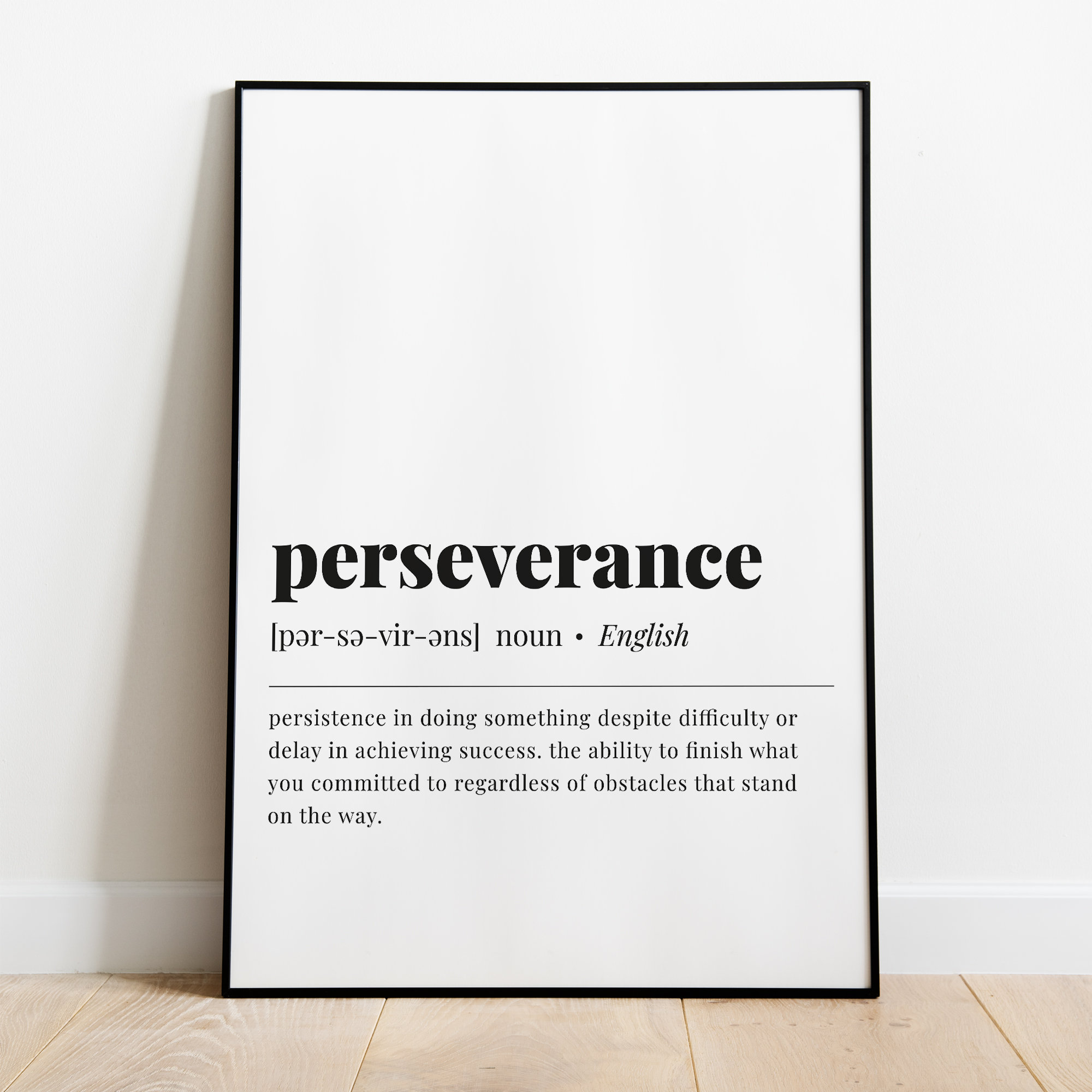 Perseverance Definition Motivational Words Entrepreneur Gift - Etsy