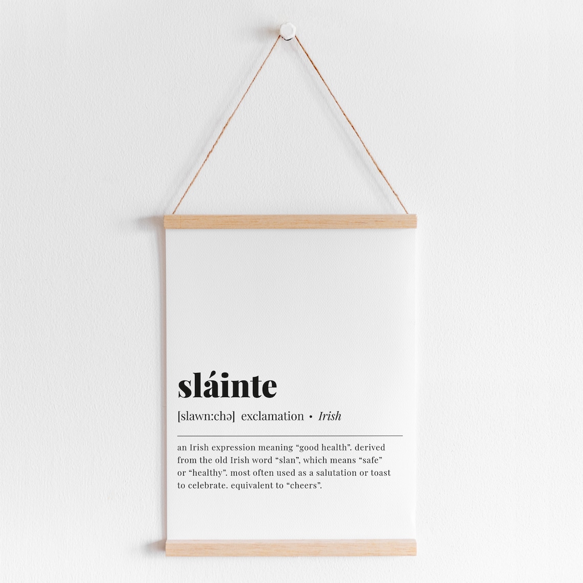 Slainte Definition Print Irish Blessing Printable Slainte - Etsy