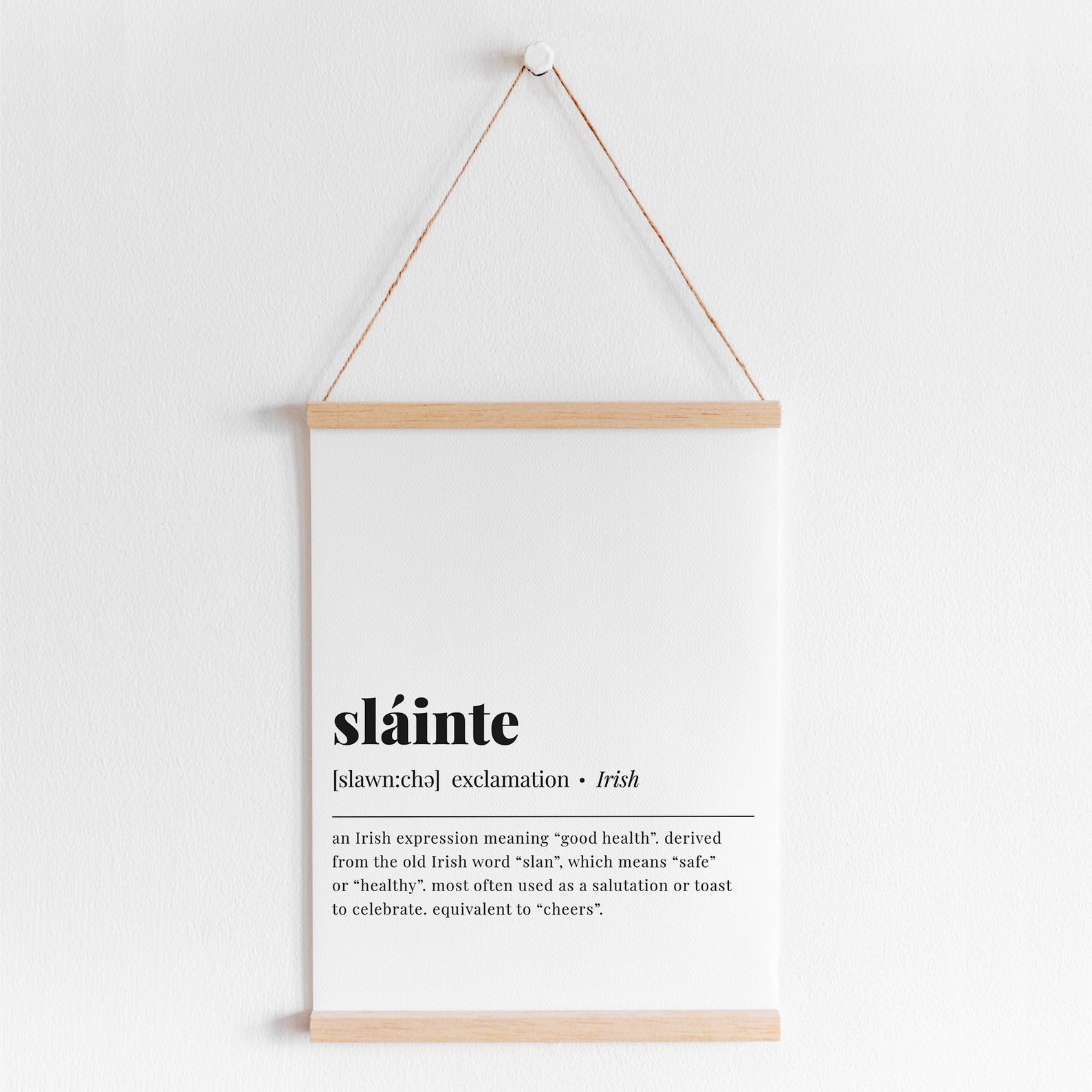 Slainte Definition Print Irish Blessing Printable Slainte Poster ...