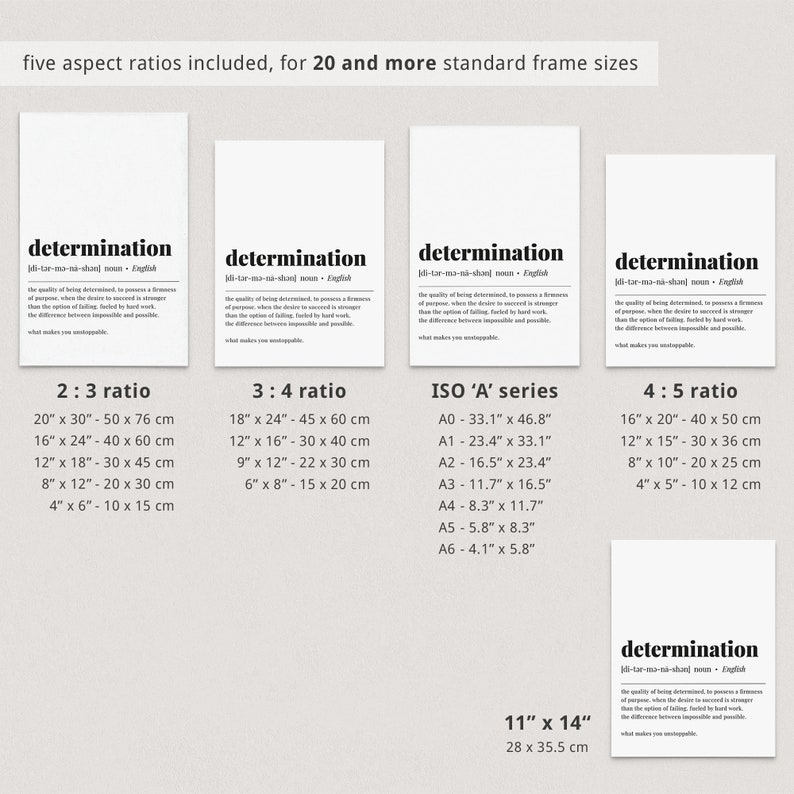 Determination Poster Printable Determination Print Digital Home Office ...