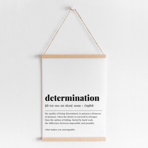 Determination Poster Printable Determination Print Digital Home Office ...