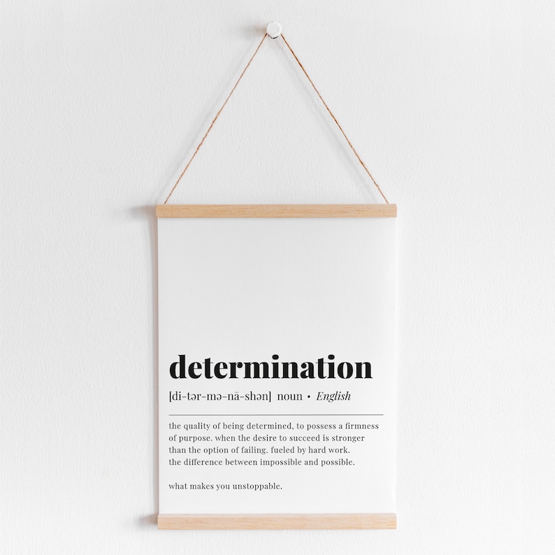 Determination Poster Printable Determination Print Digital Home Office ...