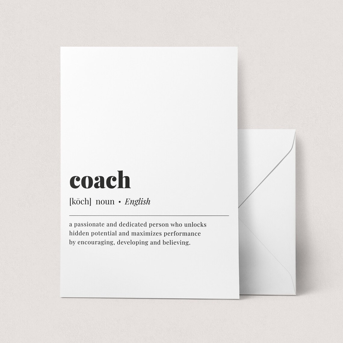 Coach Definition Gift for Coach Printable Football Coach Gift Sports ...