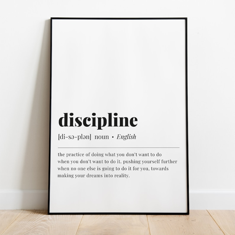 Discipline Wall Art Printable Discipline Poster Discipline - Etsy